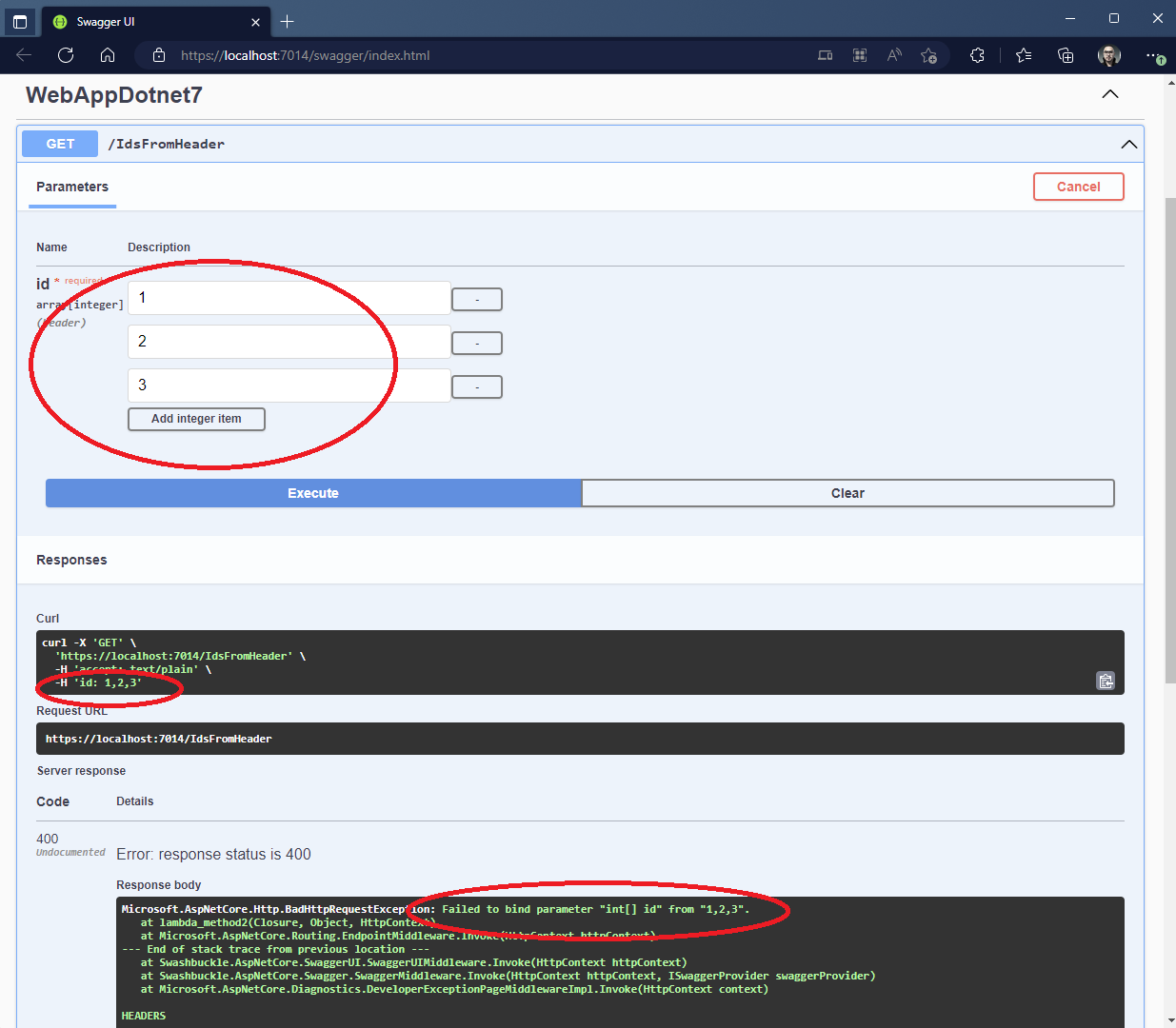 Aspnet Core 7 Beware Of The Swagger Bug When Binding Arrays In Headers With Minimal Apis
